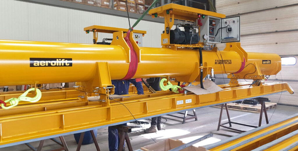 Efficient and safe lifting solution for a pipe yard | Aerolift
