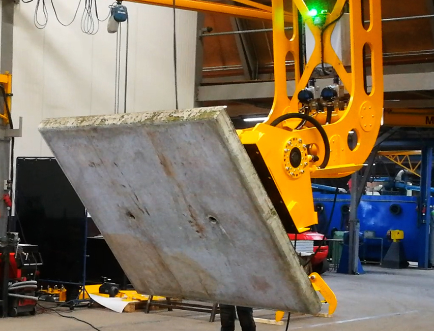 Demould, lift, turn, and move in